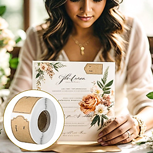 1"x2" to and from Gift Tag Stickers, 300pcs/Roll Natural Brown Kraft to from Present Labels Name Tag Label Stickers for Weddings Present Gift Wrapping Cards (Style 2)