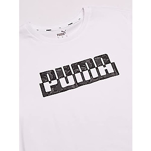PUMA mens Core Camo Graphic Tee TShirt, Puma White, XSmall US