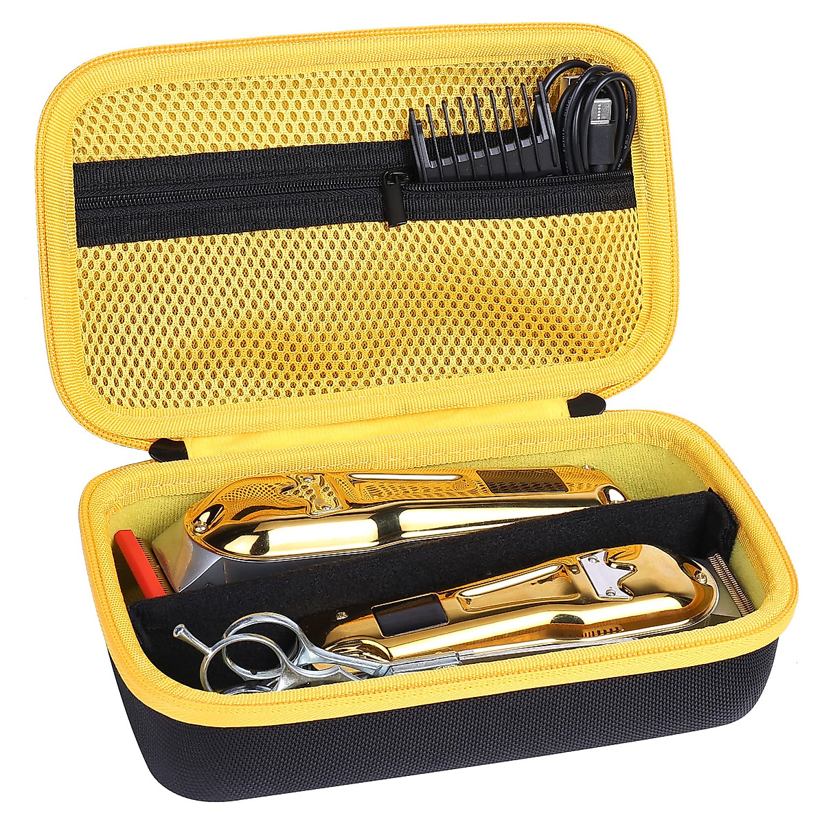 khanka Hard Case Compatible with Ufree Hair Clippers + T-Blade Hard Trimmer Kit, Organizer Storage for Ufree Men Women Kids Barber Grooming Kit, Case Only (Black)