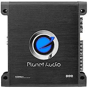 Planet Audio AC800.4 4 Channel Car Amplifier - 800 Watts, Full Range, Class A/B, 2-4 Ohm Stable, Mosfet Power Supply, Bridgeable