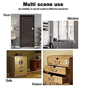 SEHOMY 2 Pack WiFi Door Sensor Detector Smart, Wireless Window Sensor Real-time Alarm Compatible with Alexa Google Assistant, Home Security Door Open Contact Sensor for Bussiness Burglar Alert