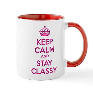 CafePress Keep Calm And Stay Classy Mug Ceramic Coffee Mug, Tea Cup 11 oz
