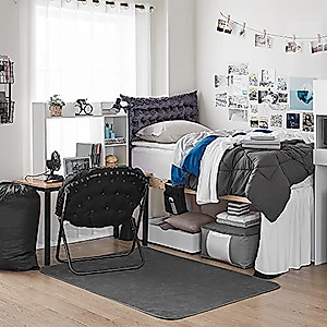 Classic Dorm Desk Bookshelf - White