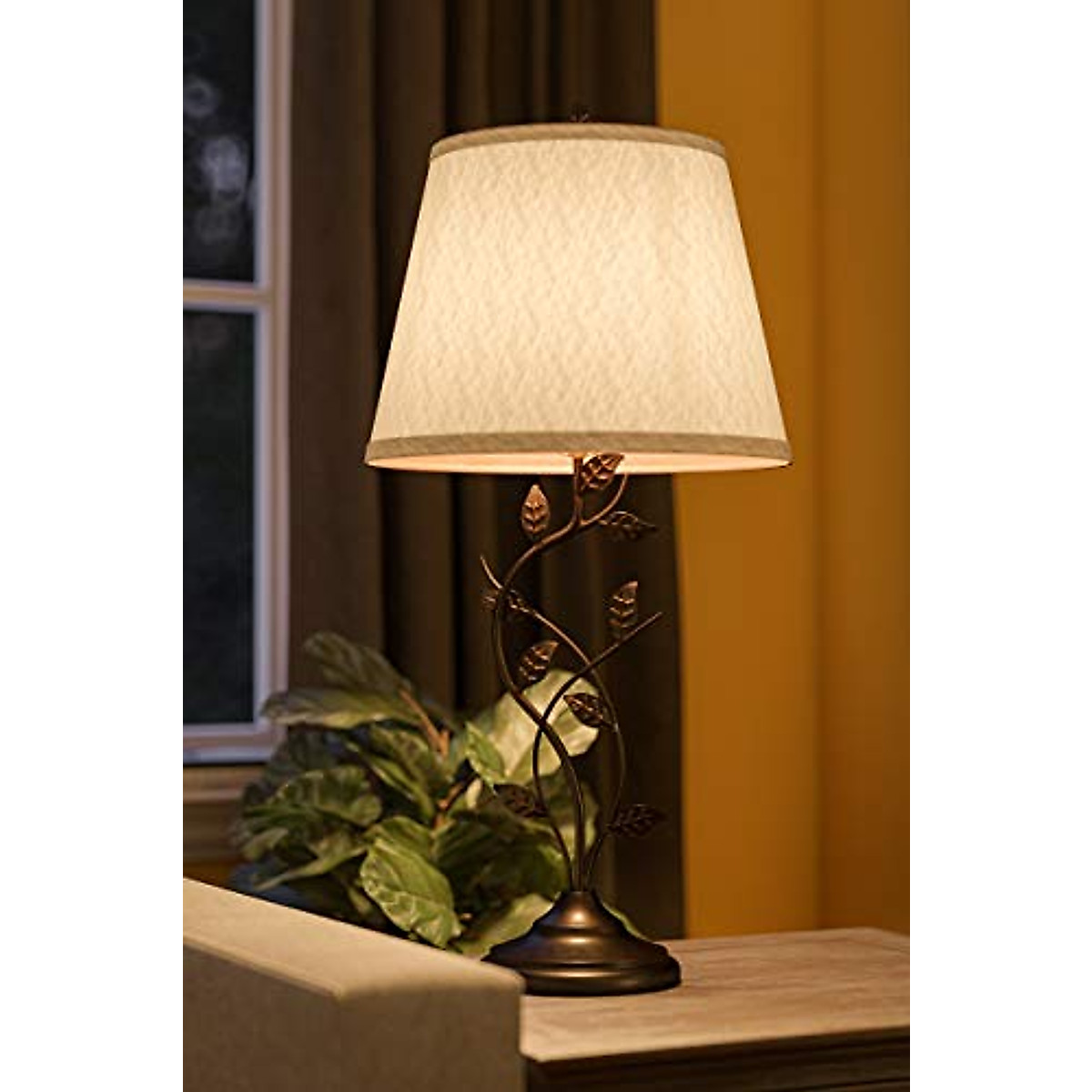 Kenroy Home 32239ORB Ashlen Table Lamp with Oil Rubbed Bronze Finish, Rustic Style, 31" Height, 15" Width, 15" Depth