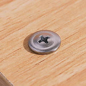 50pcs #10 x 2 Phillips Wafer Head Self Drilling Screw, 410 Stainless Steel, Modified Truss Head Quick Self Tapping Screws for Sheet Metal, Wood, Plastic, Without Pre-drilled Holes