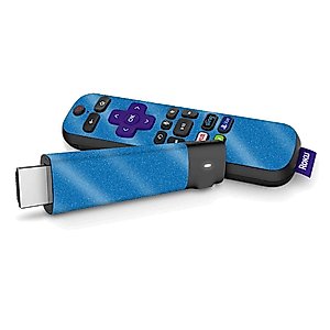 MIGHTY SKINS MightySkins Glossy Glitter Skin for Roku Streaming Stick + - Blue | Protective, Durable High-Gloss Glitter Finish | Easy to Apply, Remove, and Change Styles | Made in The USA