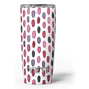 Design Skinz The Red and Purple Water Marks - Skin Decal Vinyl Wrap Kit Compatible with The Yeti Rambler Cooler Tumbler Cups