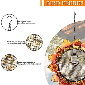 Wild Bird Feeder - Metal Bird Feeders, Sunflower Hanging Bird Feeder, Bird Seeds for Outside Wild Birds Patio & Garden Outdoor Decoration