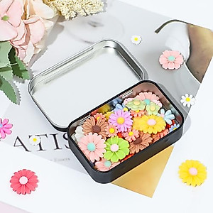 Bewudy 3 PCS Metal Rectangular Hinged Tin Boxes with Lid, Mini Metal Tin Box, Containers Portable Box, Small Storage Kit Home Organizer for Storage Candies Jewelry Crafts