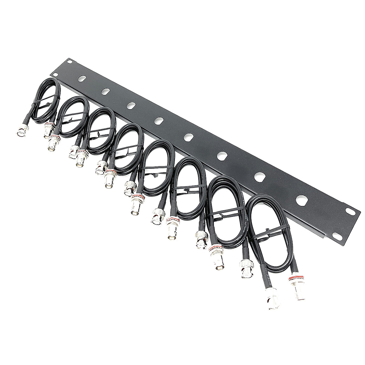 19" Antenna Re-Location Rack Mount Kit 1U Front Panel 8 Hole Ports w/ 8 Cables