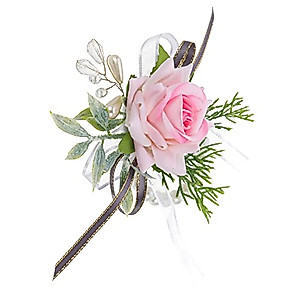 FAVOMOTO Wrist Flower Outdoor Wedding Decorations Retro Decor Pearl Brooch Wrist Flowers Bridesmaids Corsage Wristlet Wrist Corsage Bride Wristband Decors Bride Wrist Corsage European Style