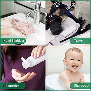 LISAPACK 3.4oz Travel Bottles For Toiletries (5pcs), Travel Size Containers for Shampoo (100ml, Clear)