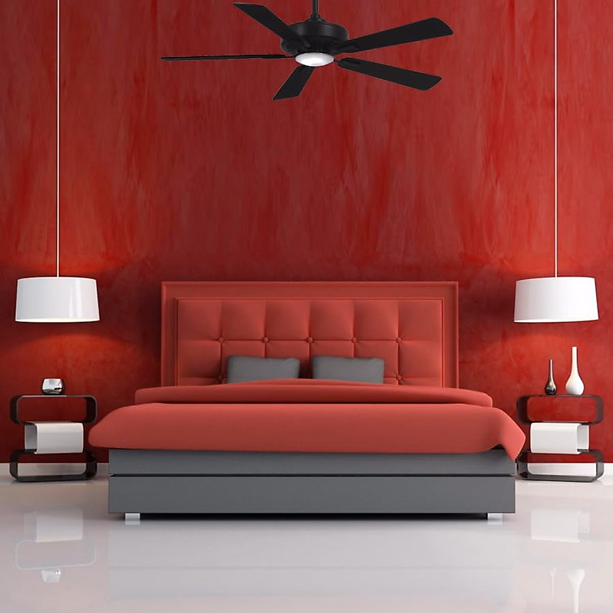 Minka-Aire F556L-CL Contractor Plus 52 Inch Ceiling Fan with Integrated 16W LED Light in Coal Finish