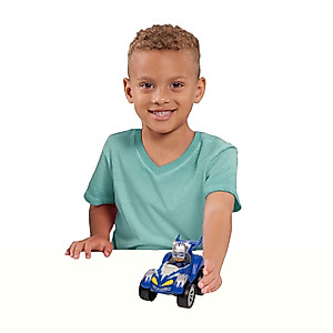 PJ Masks Power Racers Vehicles, Articulated Catboy Figure and Cat-Car, Blue