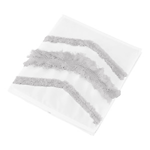 Sweet Jojo Designs Boho Bohemian Boy Girl Small Fabric Toy Bin Storage Box Chest For Baby Nursery or Kids Room - Grey White Farmhouse Shabby Chic Designer Modern Minimalist Gray Tufted Neutral