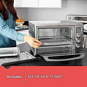 BLACK+DECKER Crisp ‘N Bake Air Fry Countertop Oven with No Preheat, Stainless Steel, TOD5035SS