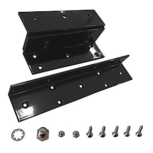 Visionis FPC-5191-BL Black 300lbs Indoor Electromagnetic Lock with 300 lbs L and Z Bracket for Inswinging Door