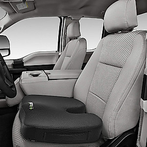 HUISILK Seat Cushion for Office Chair Car- Memory Foam Coccyx Pad - Comfort Sciatica Pillows Support Back Hip Tailbone Pain Relief (Black)