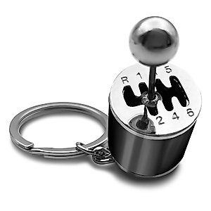 Auto Part Model Gearbox Keychain, Mini Gear Shift Stick Keyring, Cool Car Gear Shifter Keychain, Car Key Accessories (black)