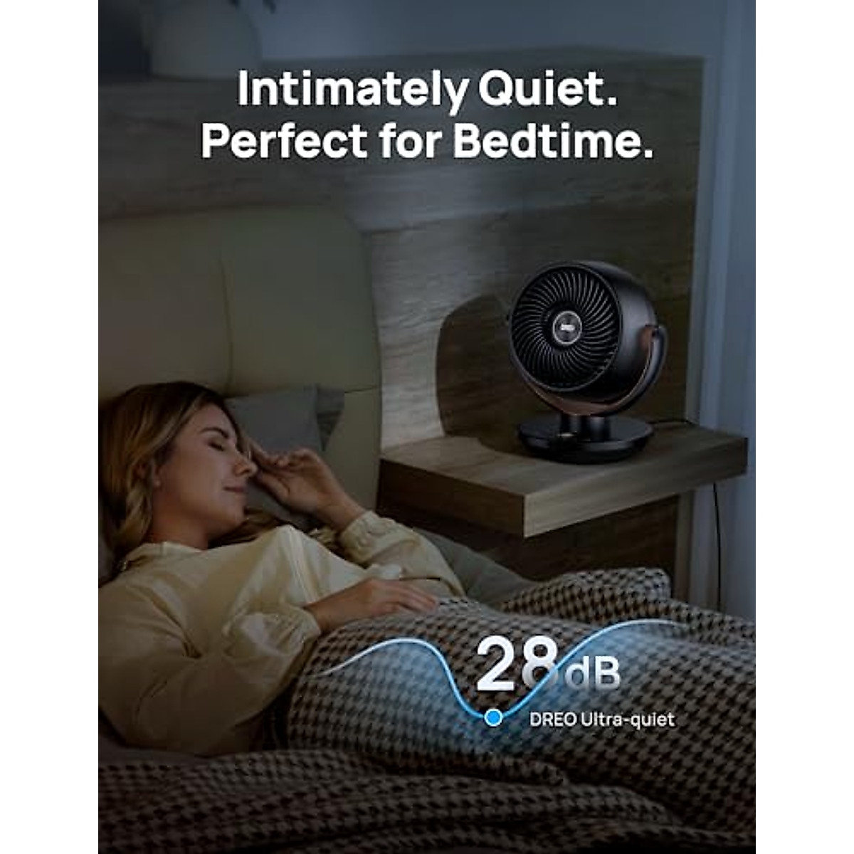 Dreo Fan for Bedroom, Desk Air Circulator Fan with Remote, 11 Inch Table Fans for Whole Room, 60ft Powerful Airflow, 120° Vertical Manual +90° Oscillating Fan, 4 Speeds, 8H Timer, Quiet Fan, Home