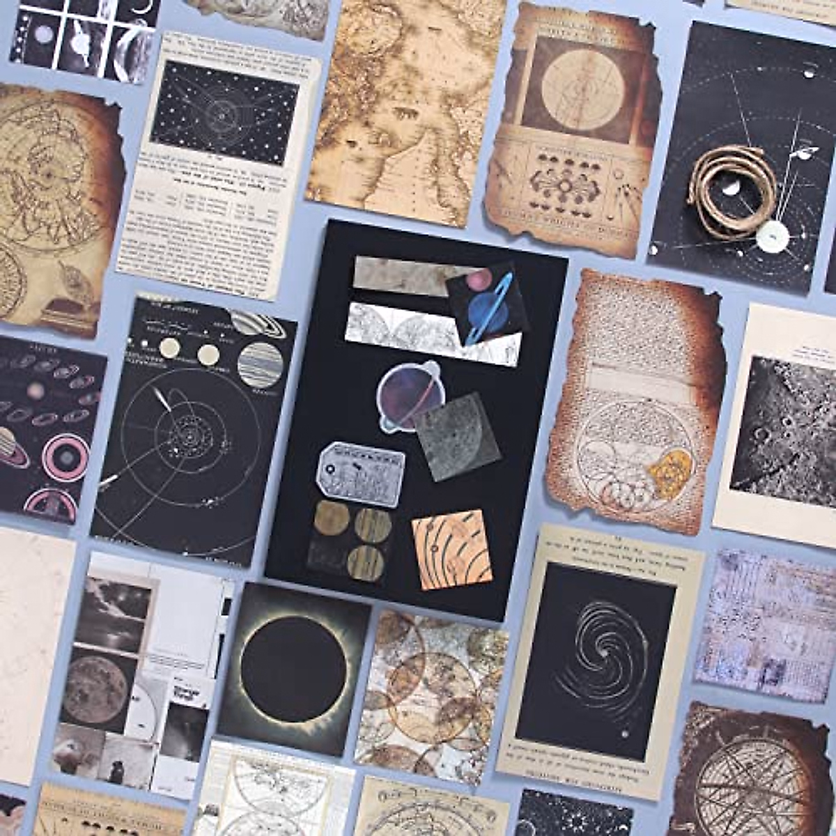 434PCS Scrapbooking Supplies Outer Space Scrapbook Kit Astronomy Aesthetic Celestial Stickers Planet Adventure Scrapbook Paper Stationary Tape A5 Junk Journal Planner Girls Kids Boys DIY Craft Gifts