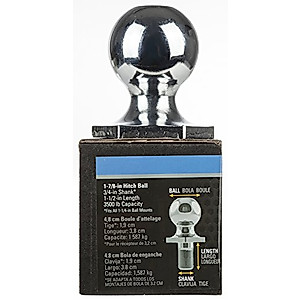 Reese Towpower 7071100 Carbon Forged 1-7/8" Chrome Interlock Hitch Ball , black