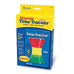 Learning Resources Magnetic Visual Time Tracker & Clock, Classroom Accessories, Teacher Aids, 3-Color Lighted Display, Visual & Audio Alarms, 7 x 1-1/2 x 5 in