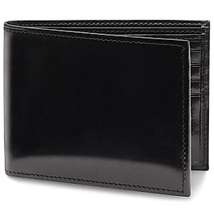 Bosca Men's Old Leather Bifold Wallet with ID Window and Card Slots - Italian Leather, Durable and Stylish, Black