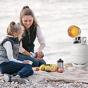 ROVSUN 15,000 BTU Propane Tank Top Heater, Portable Propane Gas Infrared Heater with Tip-over Switch & Safety Shut-off Valve for Outdoor Camping Fishing Backyard Patio (Propane Cylinder not Included)