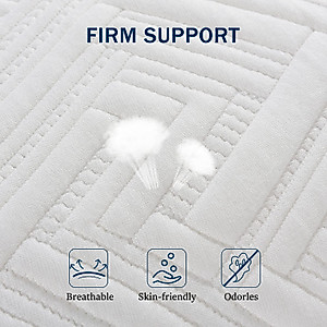 downluxe Memory Foam Body Pillows for Adults - Full Body Pillow for Side and Back Sleepers, 20 x 54, White