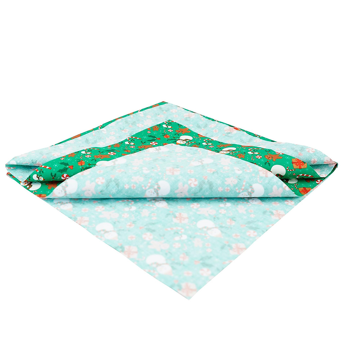 7PCS Halloween Christmas Fabric Cotton Fabric Squares 20" x 20" Fat Quarter Fabric Bundles Craft Fabric for Patchwork Sewing Quilting Crafting DIY (Christmas)