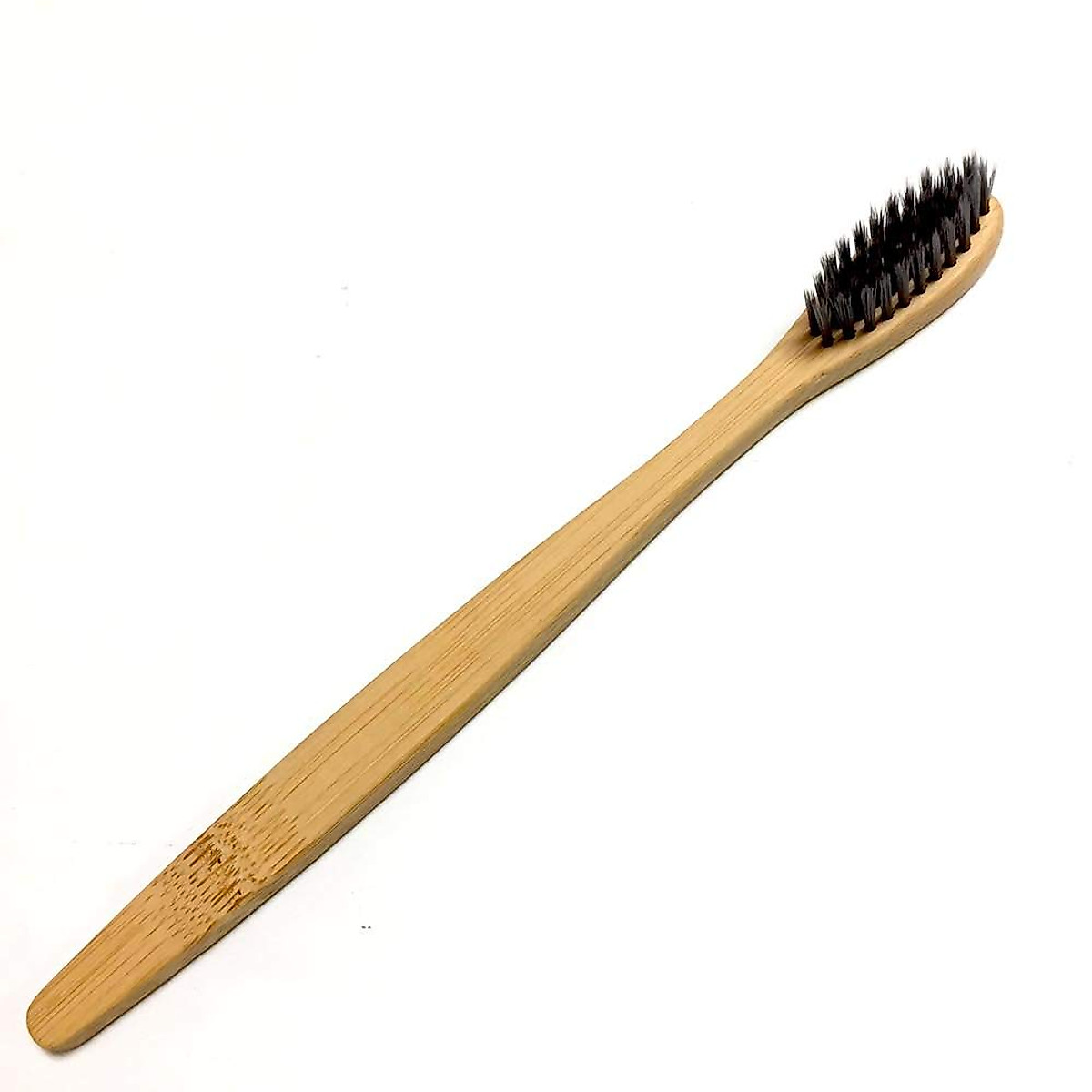 Biodegradable, BPA-Free BAREBU Bamboo Toothbrush - Organic, Eco-Friendly, Pressed Bristles (No Glue) - Supports Health & Environment (8 x PBT Black)