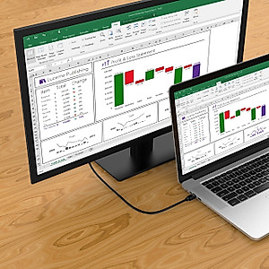 Moread Mini DisplayPort to DisplayPort Cable, 6 Feet, Gold-Plated DisplayPort to Mini DisplayPort (4K@60Hz, 2K@144Hz) Mini DP to DP Display Cable - Black