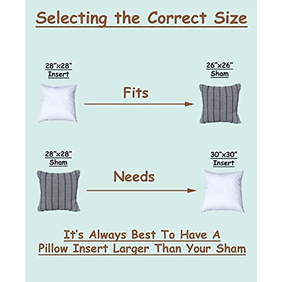 Pillowflex Synthetic Down Pillow Insert - 28x28 Down Alternative Pillow, Insert for Large Square Euro Sham, European Size Pillow - Polyester Accent Sofa Couch Bed Pillow - 1 Decorative Pillow Form