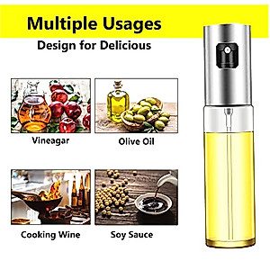 YUAKUOD Oil Sprayer for Cooking, Olive Oil Sprayer, Oil Mister, Oil Sprayer for Air Fryer, Oil Spray Bottle for Salad, BBQ, Kitchen Baking, Roasting