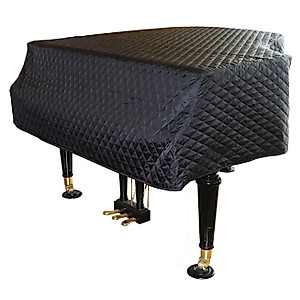 ESYUEL Grand Piano Full Cover Waterproof Moisture-Proof and Dustproof Grand Piano Protective Cover (160cm/62.9in, Black)