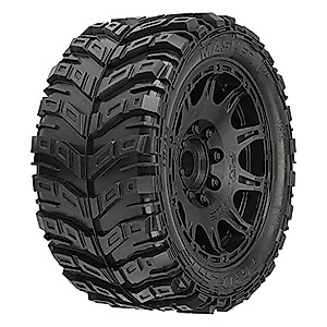 Pro-line Racing 1/6 Masher X HP Belted Fr/Rr 5.7" MT Tires Mounted 24mm Black Raid 2 PRO1017610