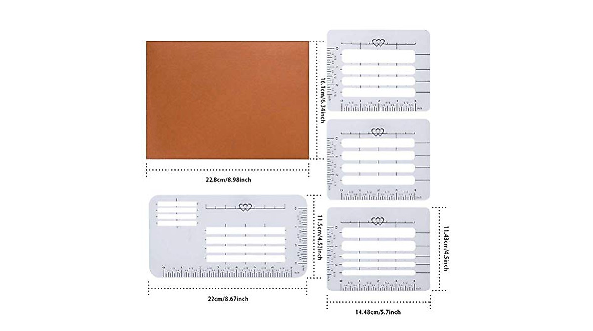 4pcs SUPVOX Addressing Guide Stencils for Crafting