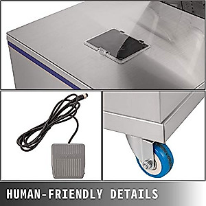 VEVOR 2000g Filler 10-15 bag/min, Full Automatic Particle 18 cm Film Width, Powder Weighing Filling Machine for Industries, Silver