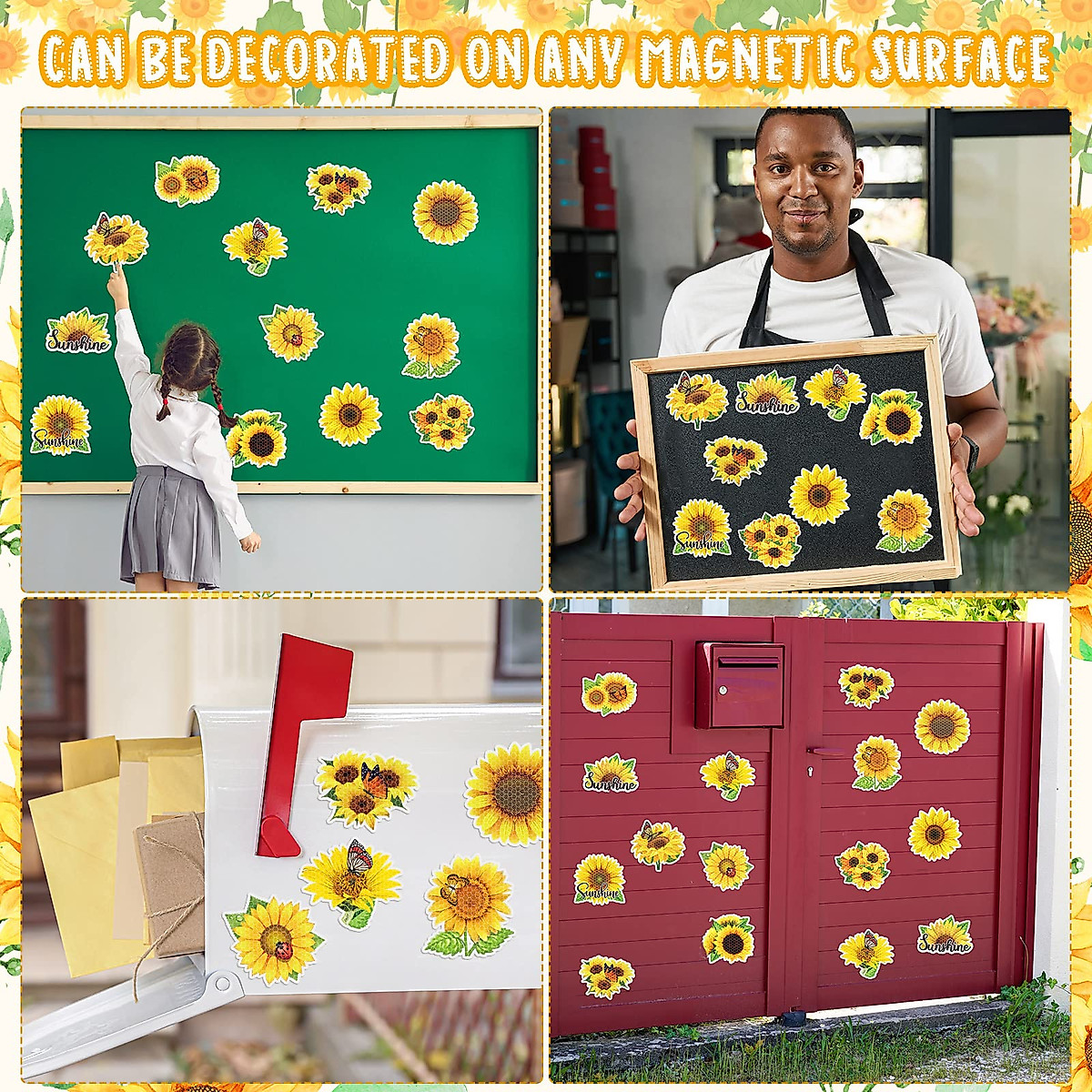 12 Creative Sunflower Magnets for Your Home & Car