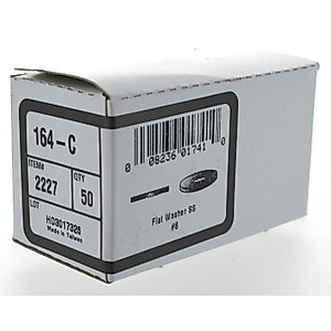 The Hillman Group 2227 Number-8 Stainless Steel Flat Washer 50-Pack