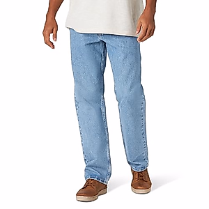 Wrangler Authentics Men's Classic 5-Pocket Relaxed Fit Cotton Jean, Stone Bleach, 30W x 30L