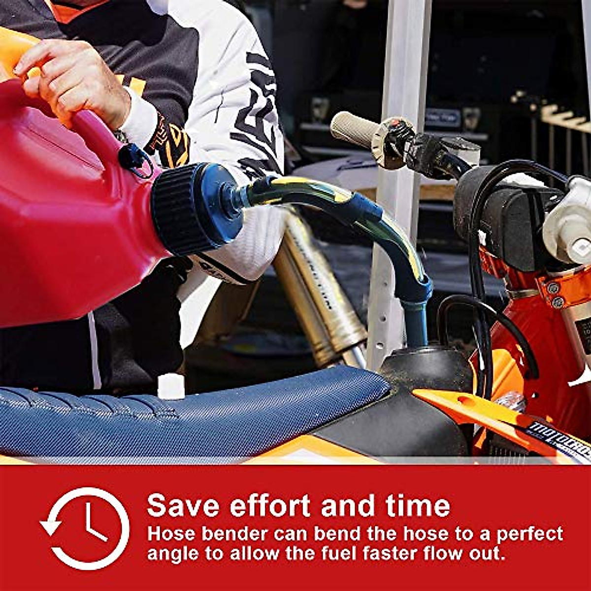 Nother Hose Bender for Racing Fuel Jug Utility Container with Perfect Angle Makes Filling Much Easier, Compatible with VP, Sportsman , black