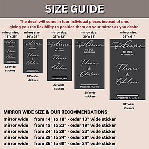 Welcome to Our Wedding Mirror Decal - Soon to Be Mr & Mrs Custom Mirror Lettering Decal Sticker - Just Married - Wedding Marriage Decoration