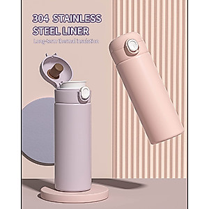 Insulated Travel Cup 8 Oz Stainless Steel Vacuum Travel Cup With Lid, Coffee Cup With Leak-Proof Flap, Splash-Proof, Reusable Thermos For Hiking (black)