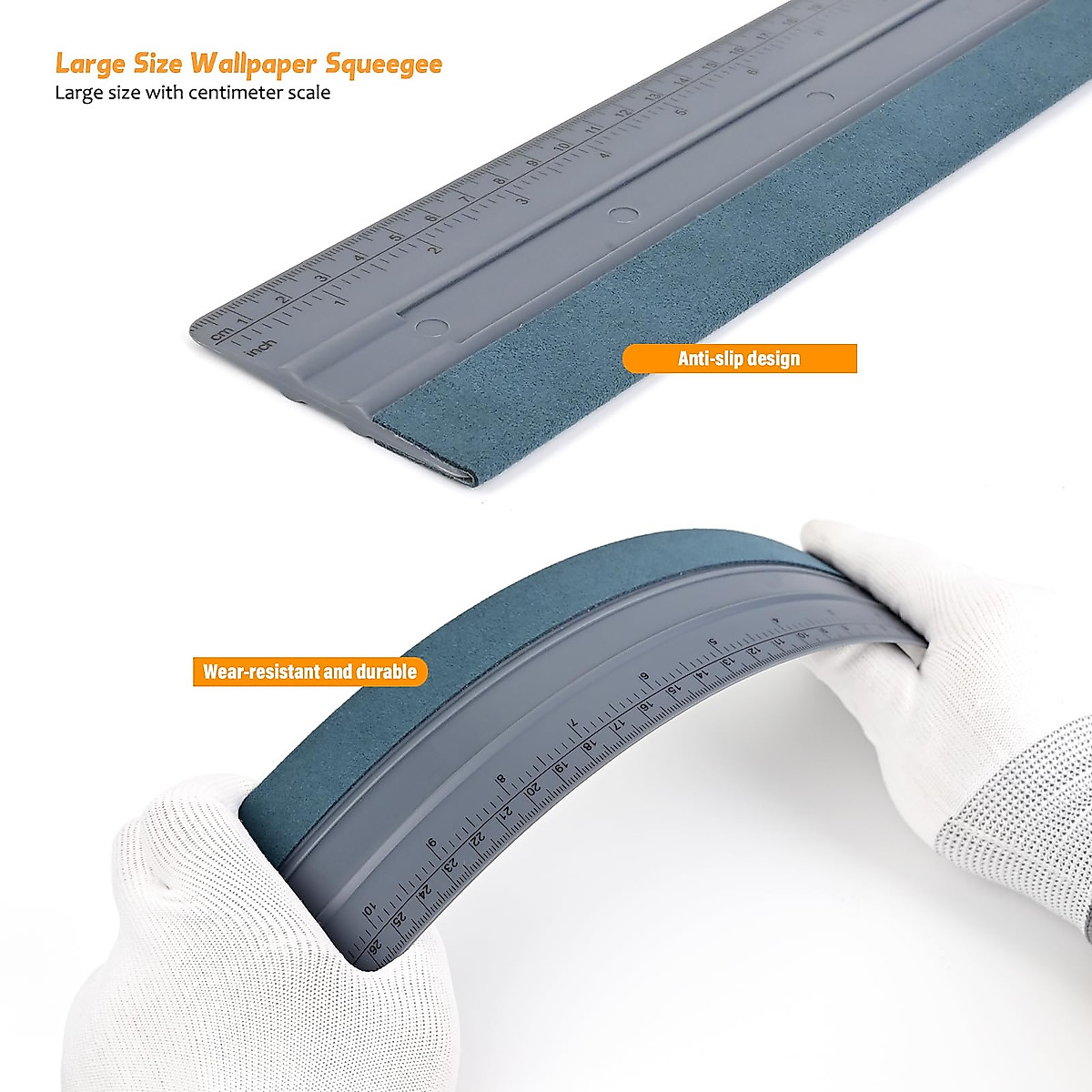 EHDIS Wallpaper Smoothing Tool Kit Wallpaper Smoothing Brush Large Wallpaper Squeegee for Applying Peel and Stick Wallpaper, Vinyl Backsplash Tile,Smoothing Wallcovering