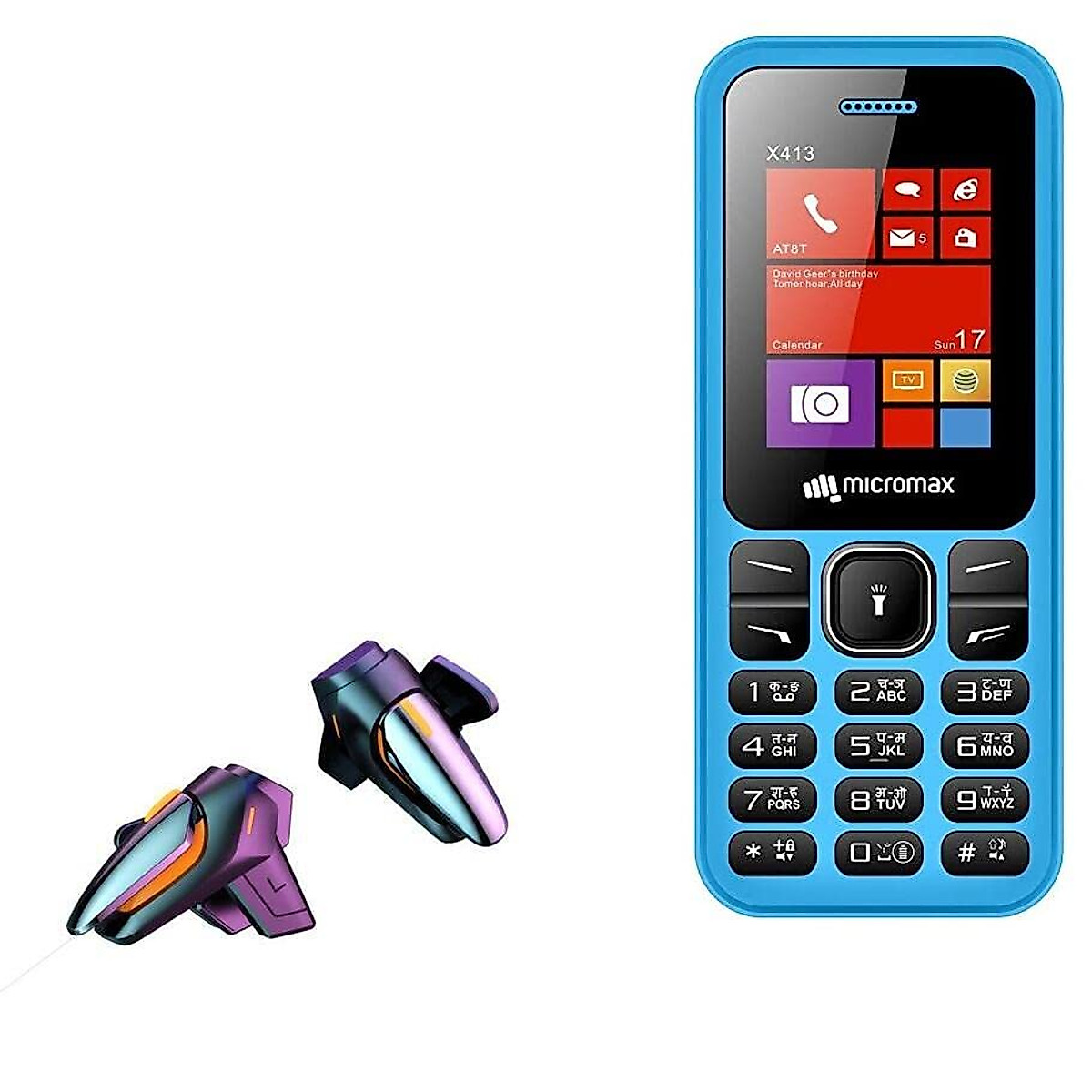 BoxWave Gaming Gear Compatible with Micromax X413 (Gaming Gear by BoxWave) - Touchscreen QuickTrigger, Trigger Buttons Quick Gaming Mobile FPS for Micromax X413 - Jet Black