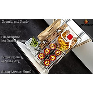 Tiger Pull Out Multi-functional Cabinet Pull Out Basket, under the Kitchen Range, Kitchen Utensil Pull Out, Cutting Board Slot, Tableware Slot , Spice Rack, Organizer for Kitchen Cabinet or Pantry