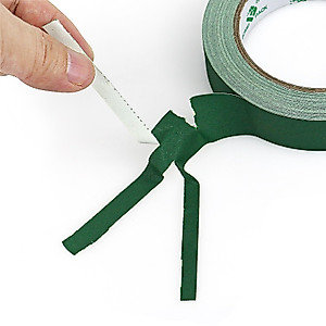 BOMEI PACK Dark Green Gaffer Tape, Matte Non-Reflective, 1inch x 20yds No Residue Hand Tear Self-Adhesive Tape for Labeling, Cable, Stage, Photo Studio, Painters and Duct Repair, 1 Pack