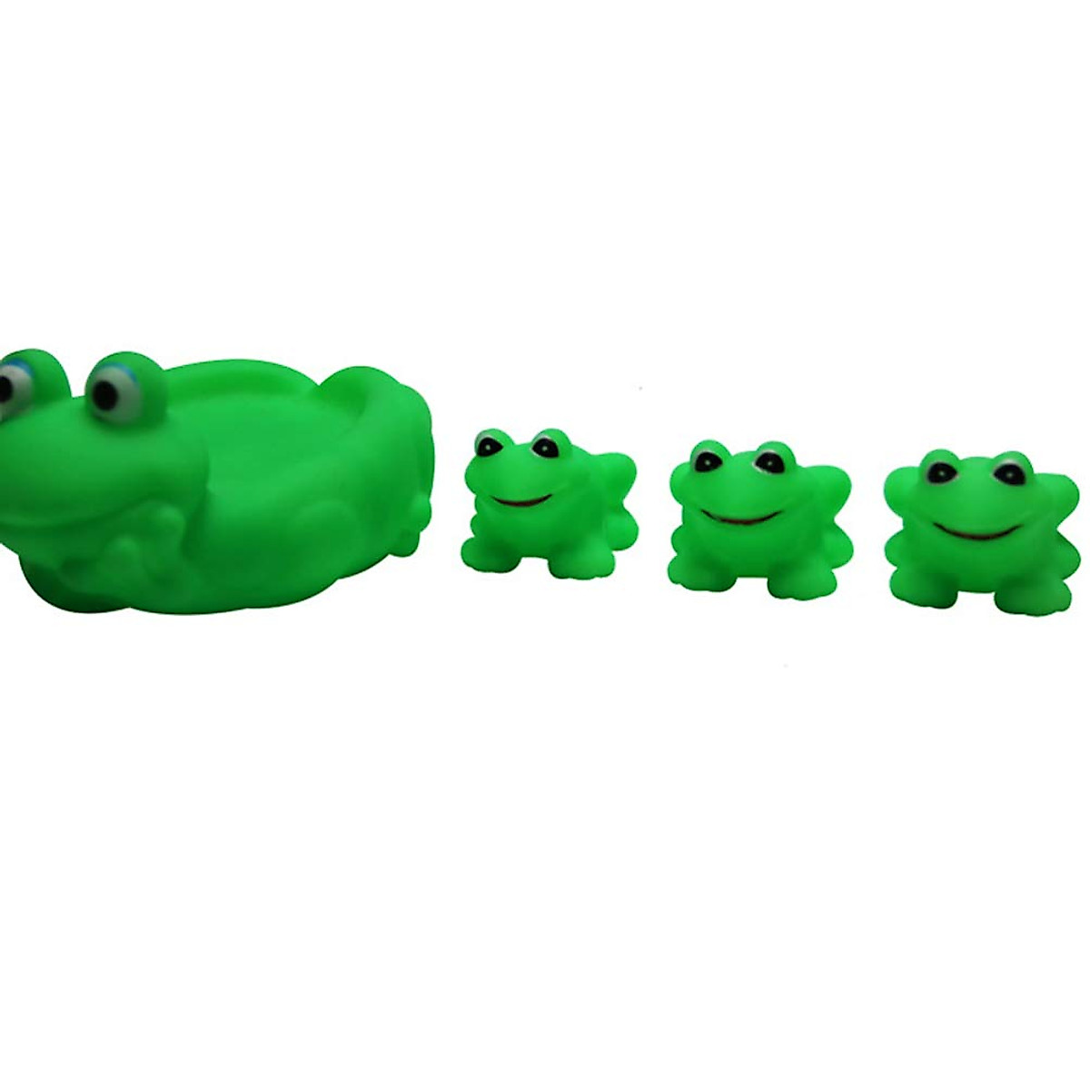 Tomaibaby 1 Set/7pcs Frog Bath Toys, Frog Family Bath Sets Floating Bathtub Toys for Kids Baby Bath Toys